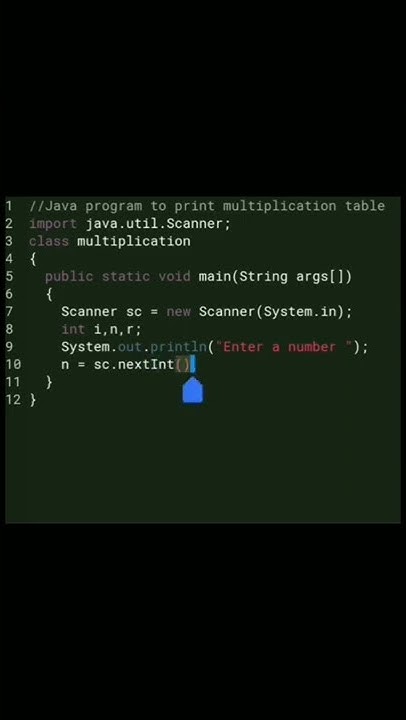 Java program to print Multiplication table - YouTube