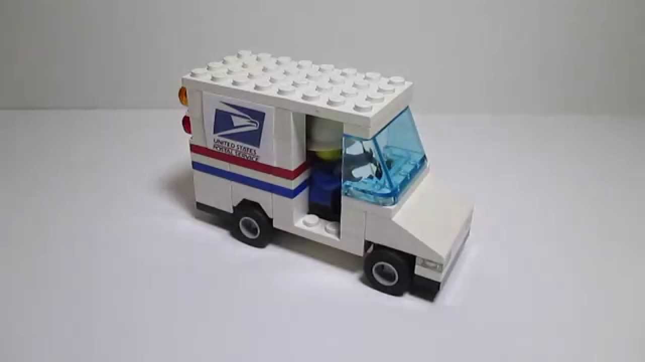 Lego USPS mail van MOC - YouTube