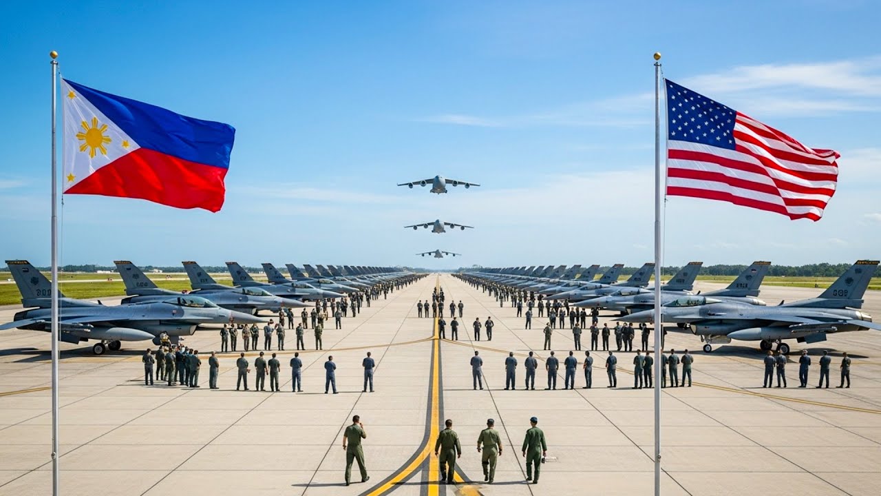China Shocked: Hundreds of US F-16 Arrive at Cesar Basa Air Base in the ...