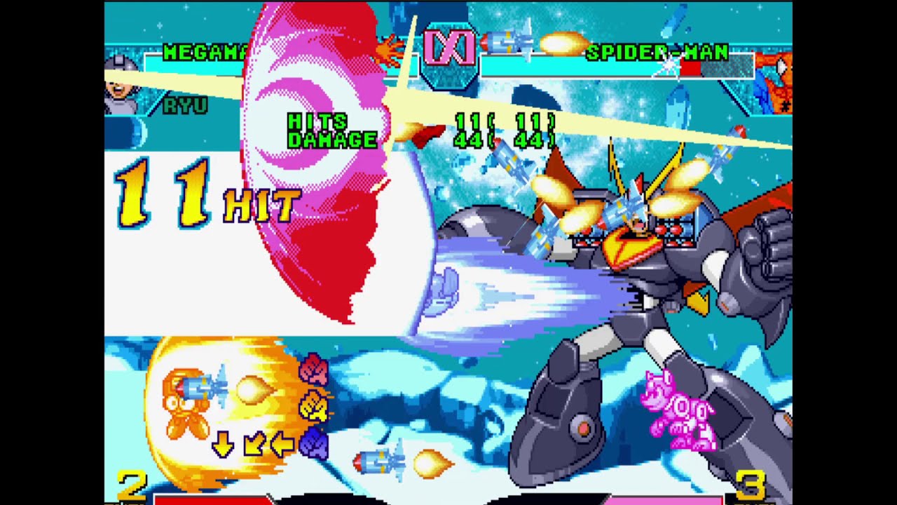 Marvel vs. Capcom (PS1) - Mega Man's Magnetic Shockwave - YouTube