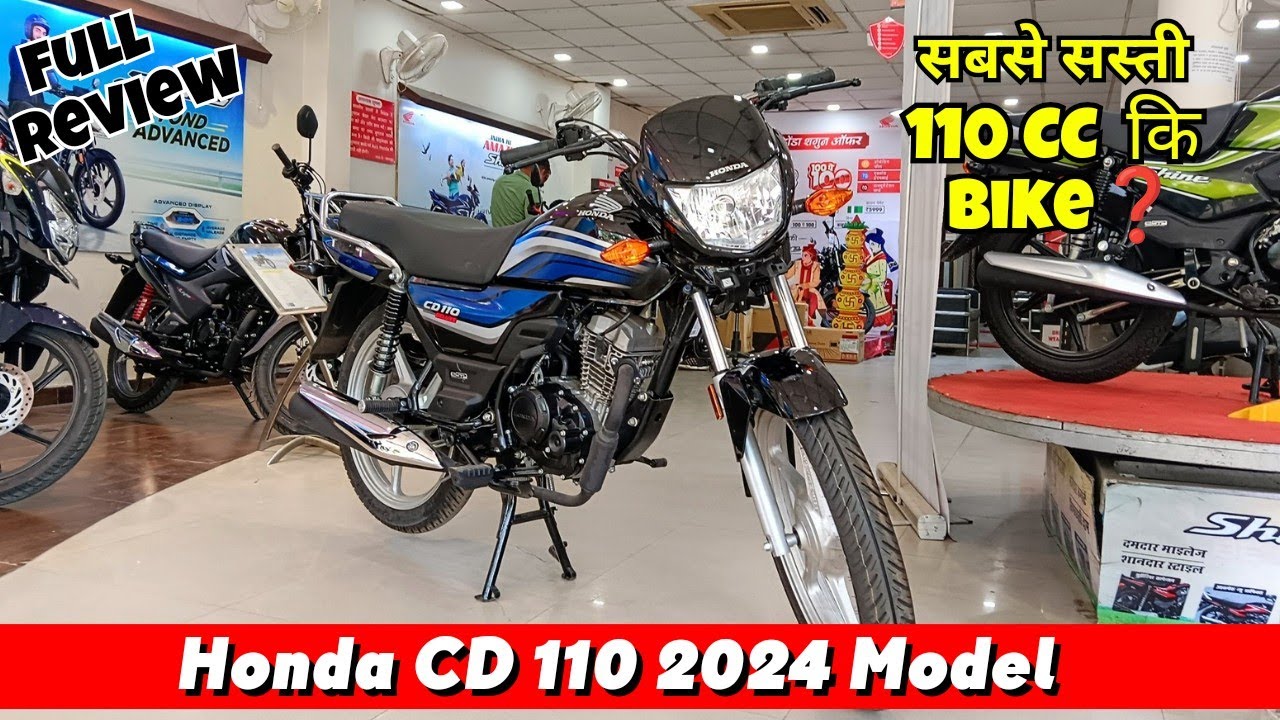 2024 Honda CD 110 Deluxe Black With Blue 💙 Model Detailed Review🔥 | Best 110cc Bike | On Road ...