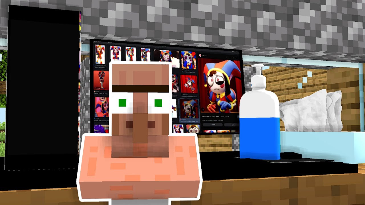 Villager Caught in 4K - 1000 Block Stare - YouTube