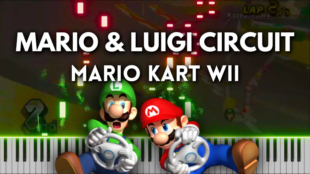 Mario & Luigi Circuit - Piano Tutorial / Cover (Mario Kart Wii) FREE ...