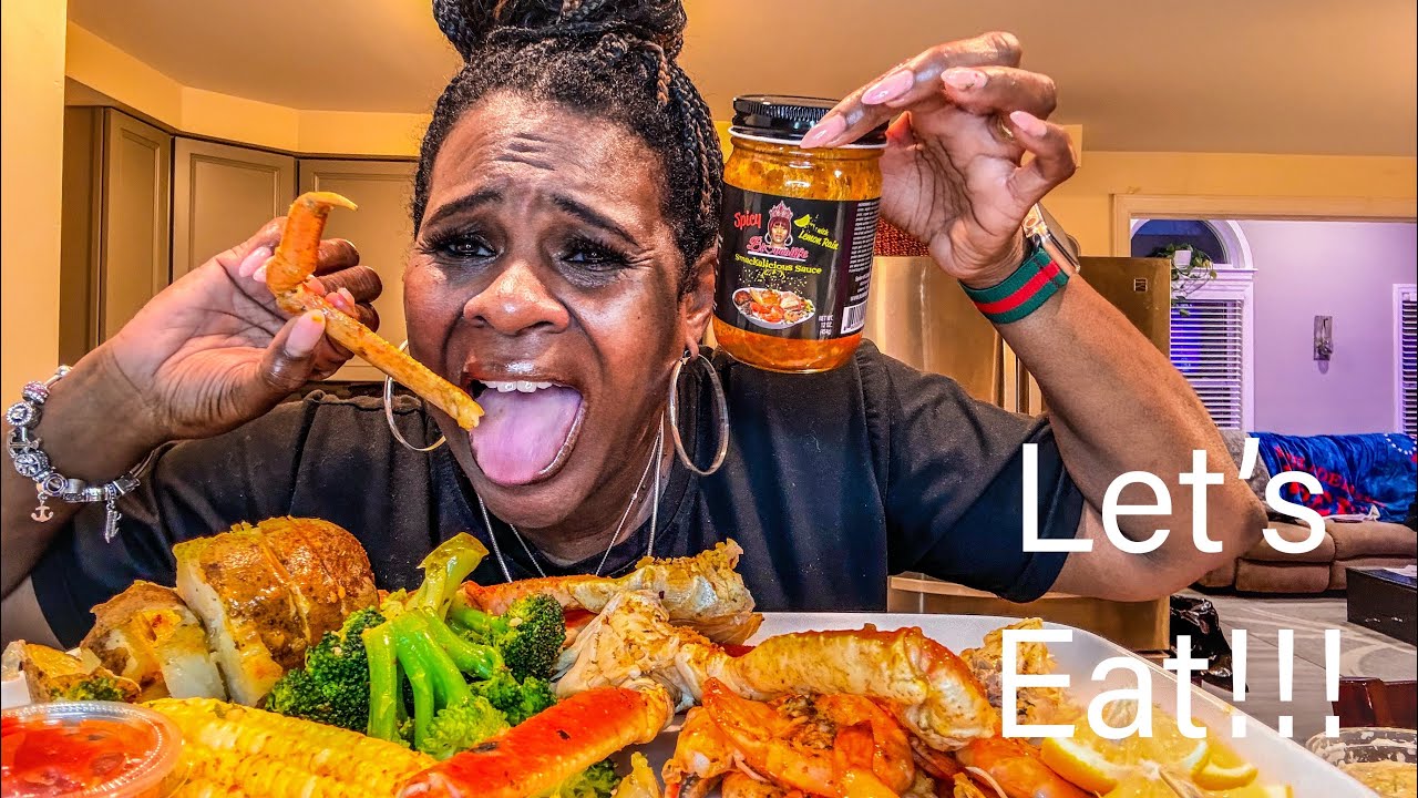 Juicy SnowCrab Legs & Shrimp in ⁠@Bloveslife New Smackalicious Spicy ...