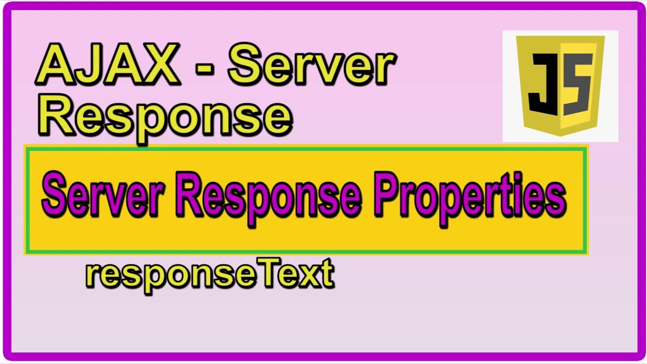 Ajax The Responsetext Property Youtube