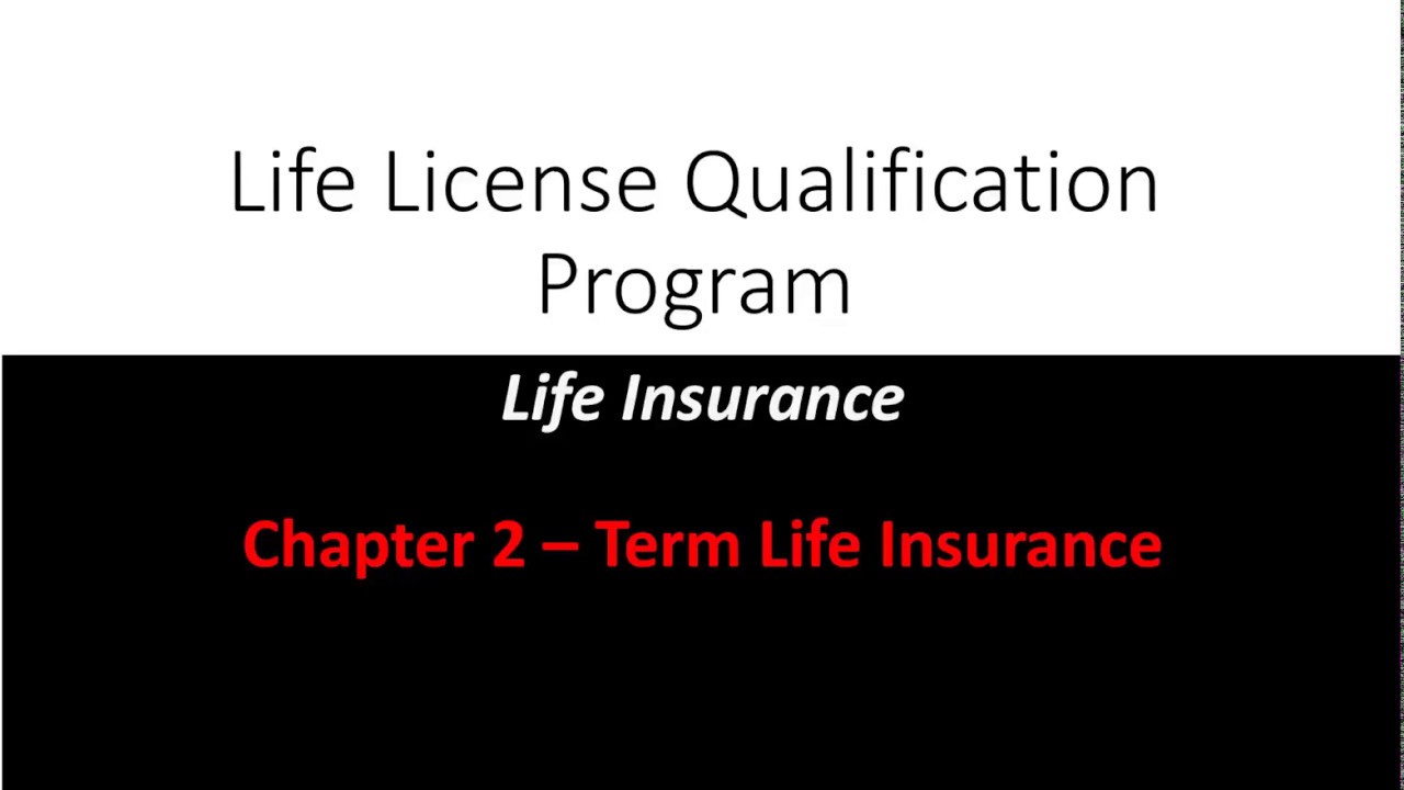 LLQP - Life Insurance Module - Ch2 Part 1 - YouTube