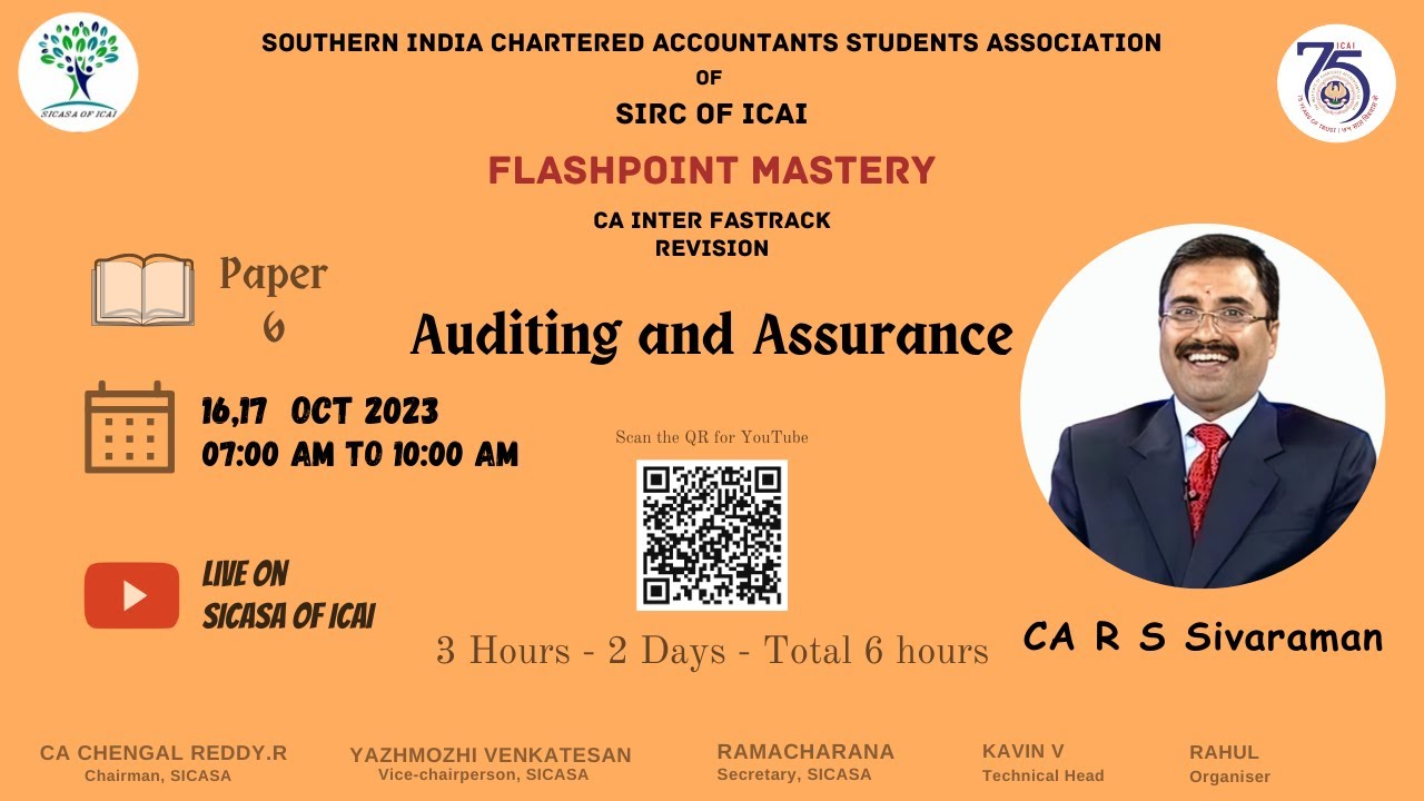 Paper 6 - Auditing & Assurance (Fastrack revision) - Session 1 by CA R ...