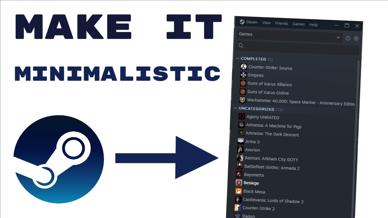 How to Make Steam Minimalistic with Small Mode 2026 | Easy Guide - YouTube
