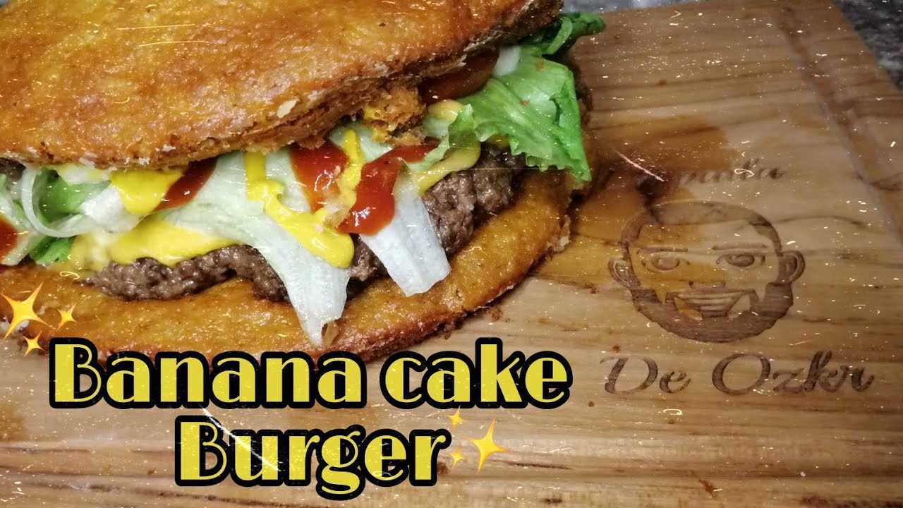 BANANA CAKE BURGER!! 🍌🍔 - YouTube
