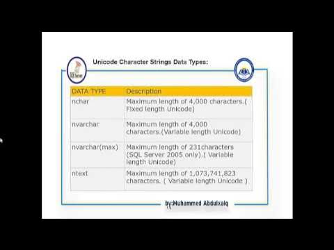 7 WHAT IS DATA TYPE SQL SERVER KURDISH TUTORIALS - YouTube