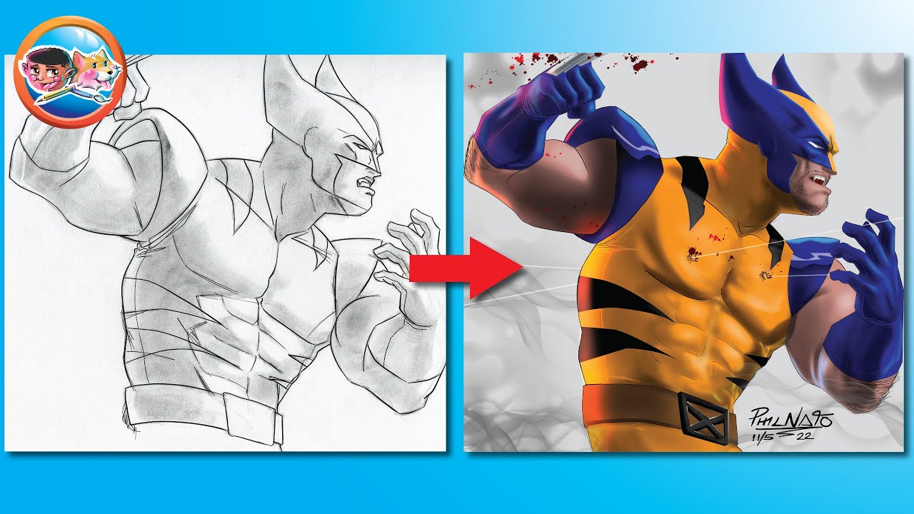 How to draw WOLVERINE (Digital painting) - YouTube