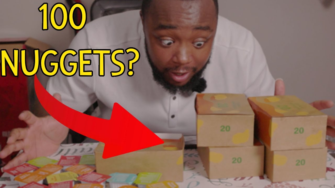 100 Chicken Nuggets in 30 Minutes Challenge! - YouTube
