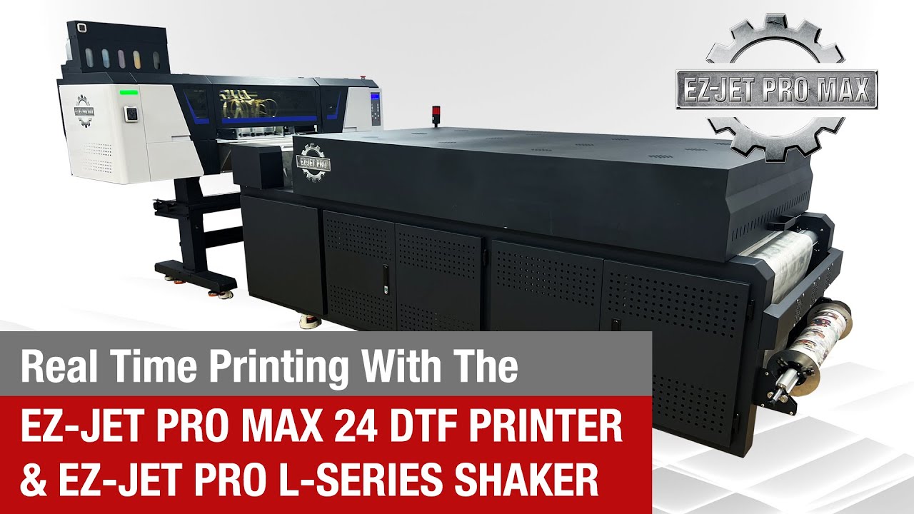 Real Time Printing with the EZ-JET PRO MAX 24 DTF Printer! - YouTube