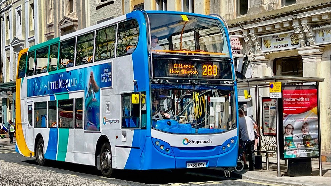 E400H leaving Preston bus station - YouTube