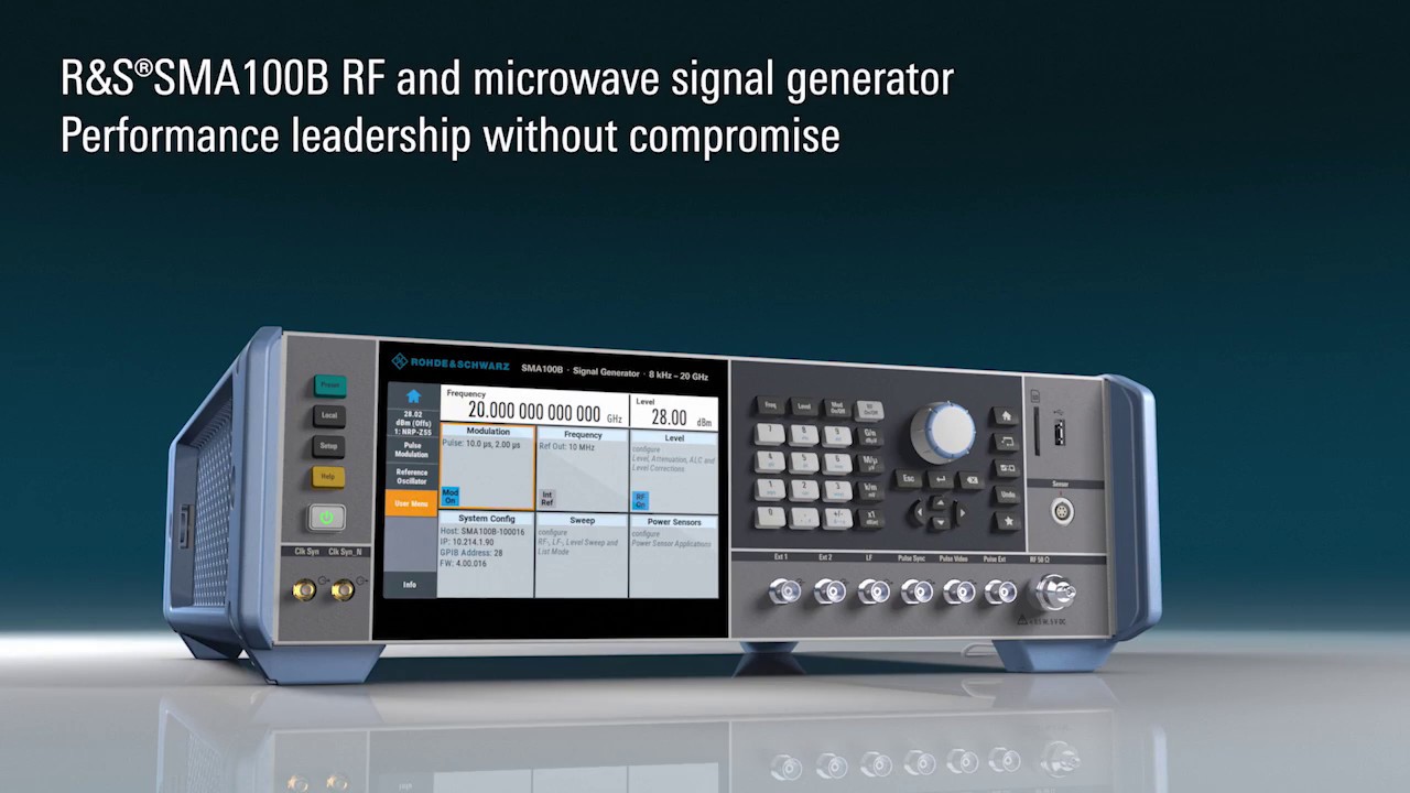 Rohde & Schwarz SMA100B RF Microwave Signal Generator - YouTube