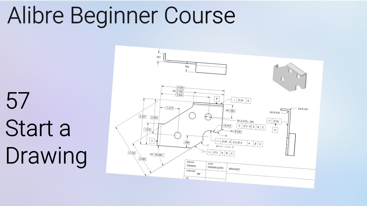 How to Enter the Drawing Environment | Alibre Beginners Course #57 ...