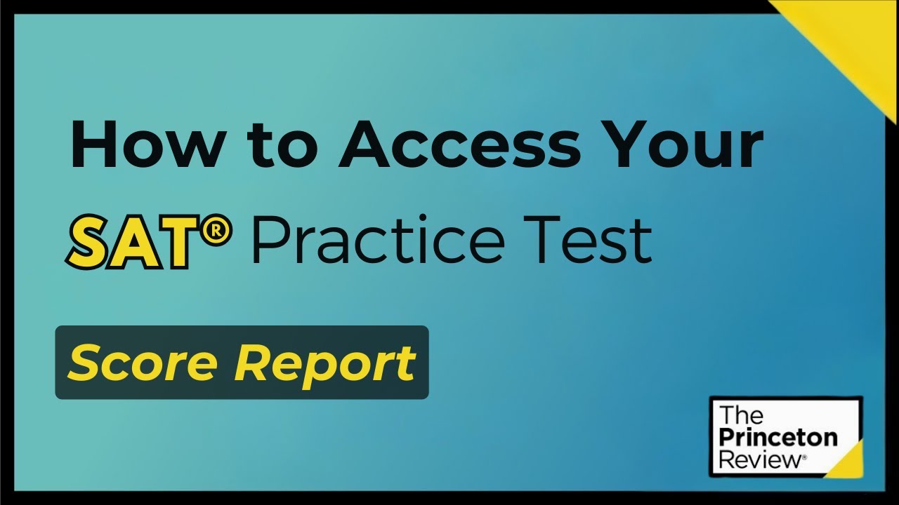 SAT — How To Access Your Score Report From A Practice Test - YouTube