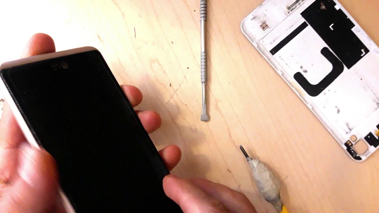 como desarmar o abrir lg x power lg-K220h celular mojado - YouTube