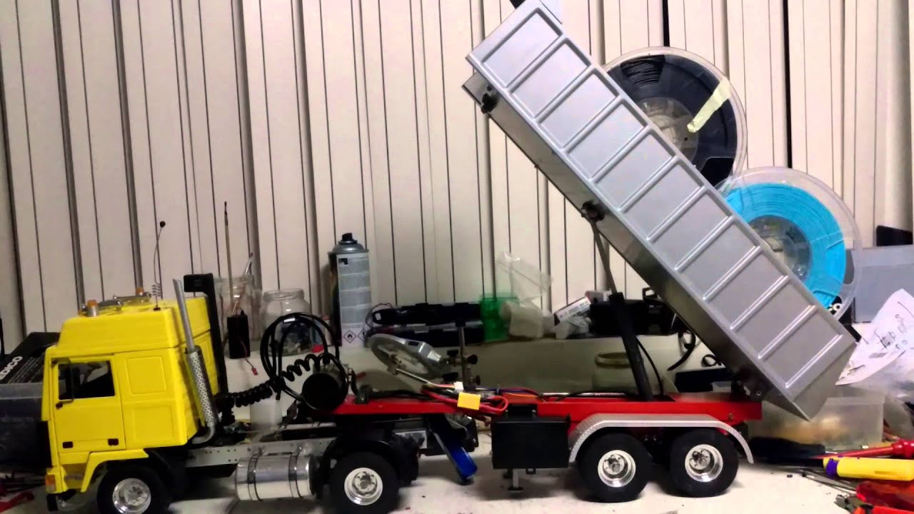 Wedico Volvo test van kiepbak met magom cilinder - YouTube