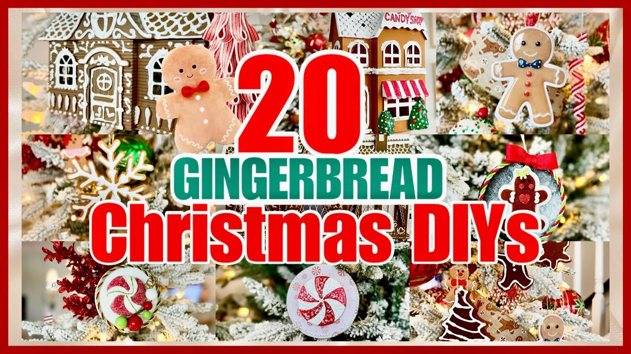 CHRISTMAS DIY DECOR // GINGERBREAD DIY DECOR & DOLLAR TREE CHRISTMAS ...