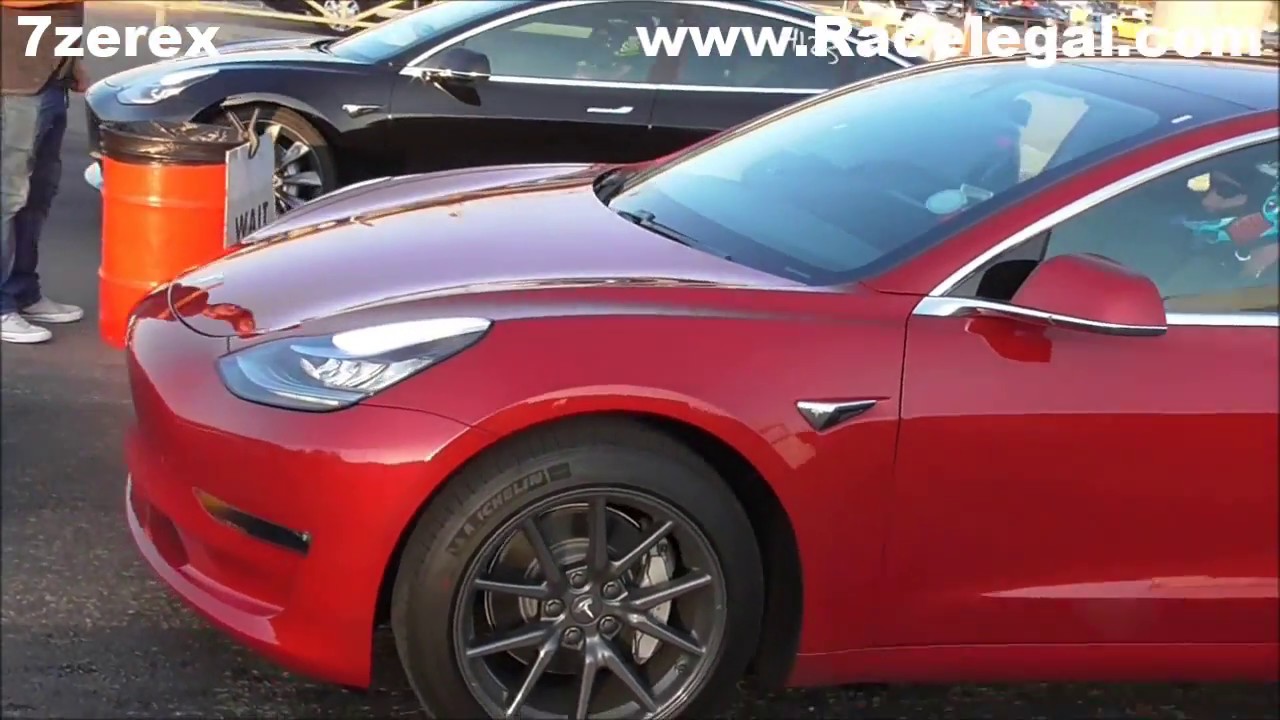Tesla Model 3 Drag Racing Racelegal.com 8-3-2018 - YouTube