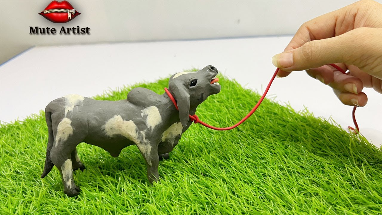 How to Make a Polymer Clay Bull Sculpture | Step-by-Step Tutorial for ...