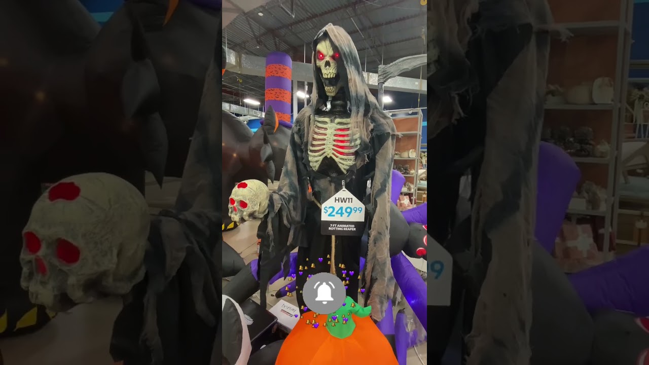 7 ft Animated Rotting Reaper Halloween Animatronic: At Home Halloween ...