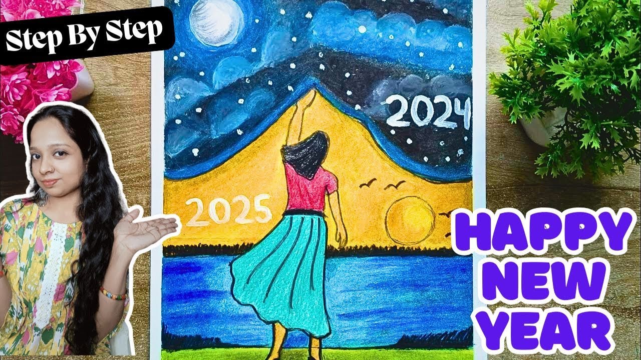 Make Stunning 2025 New Year Art – Step-by-Step Tutorial! | Creative ...