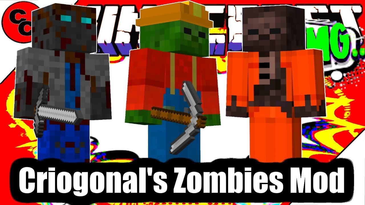 Minecraft Mod Showcase: " Criogonals Zombies Mod " - YouTube