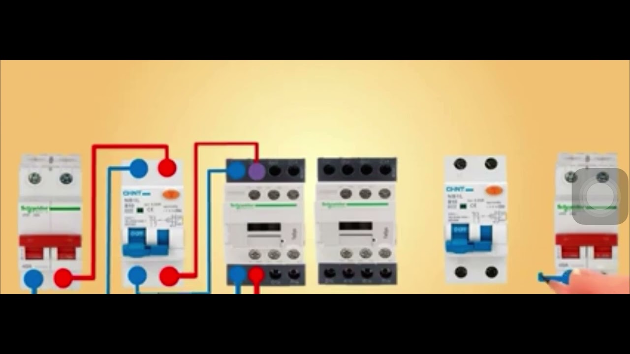 Montage inverseur de phase mono phase avec contacteur - YouTube