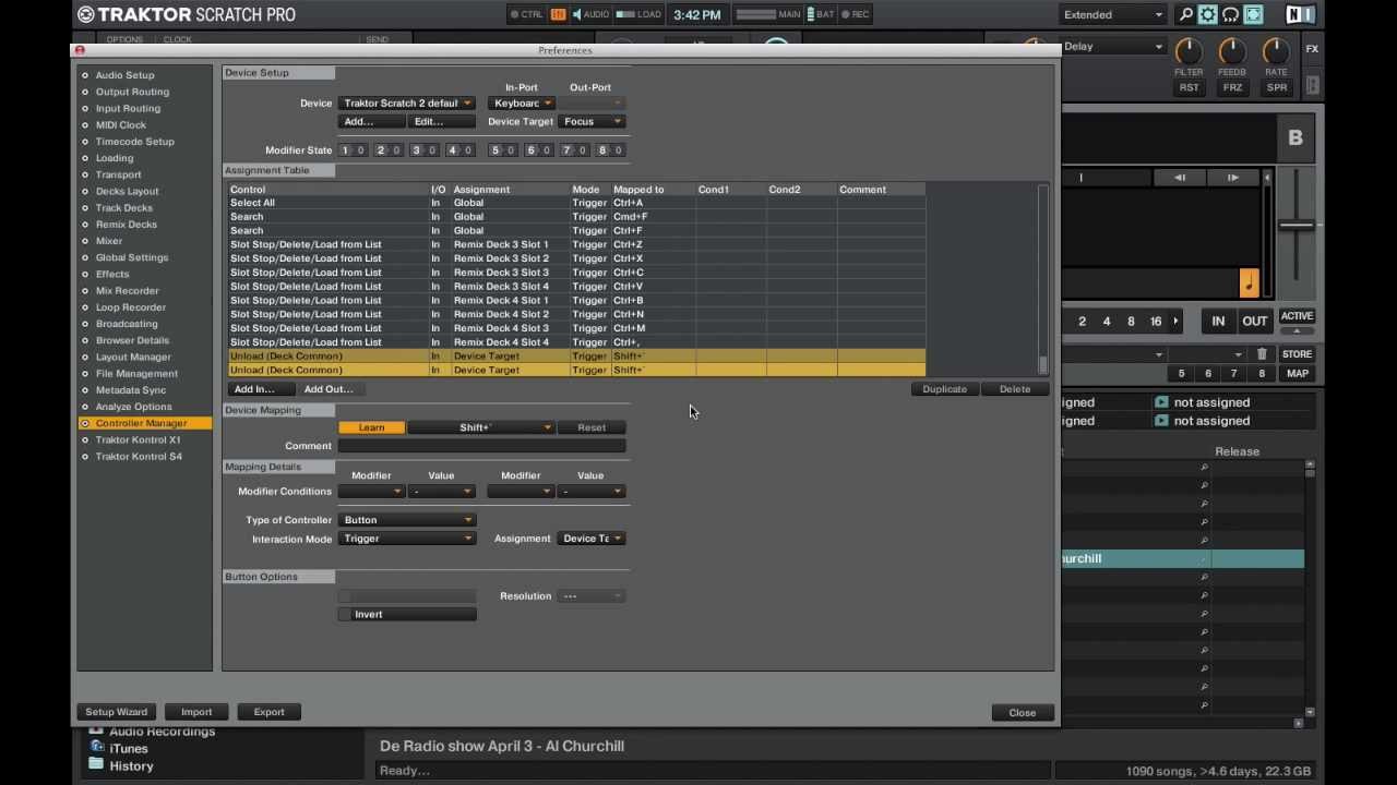 Unload Deck using keyboard (Traktor) - YouTube