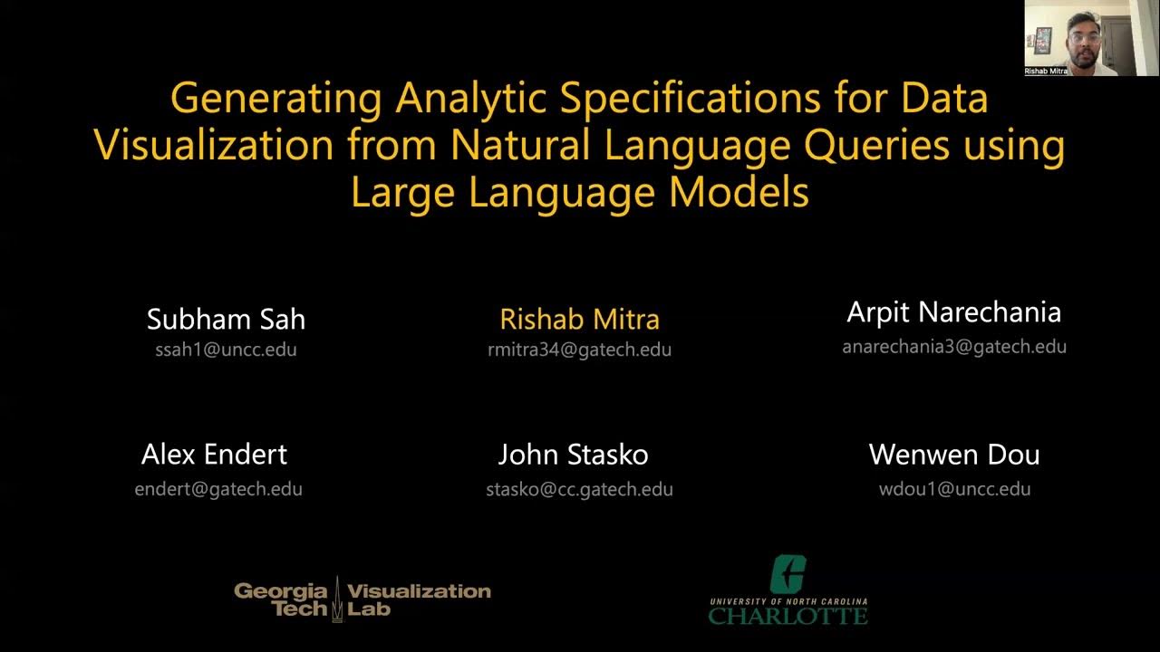Generating Analytic Specifications for Visualizations from NL using LLM | NL4DV | Talk | IEEE ...