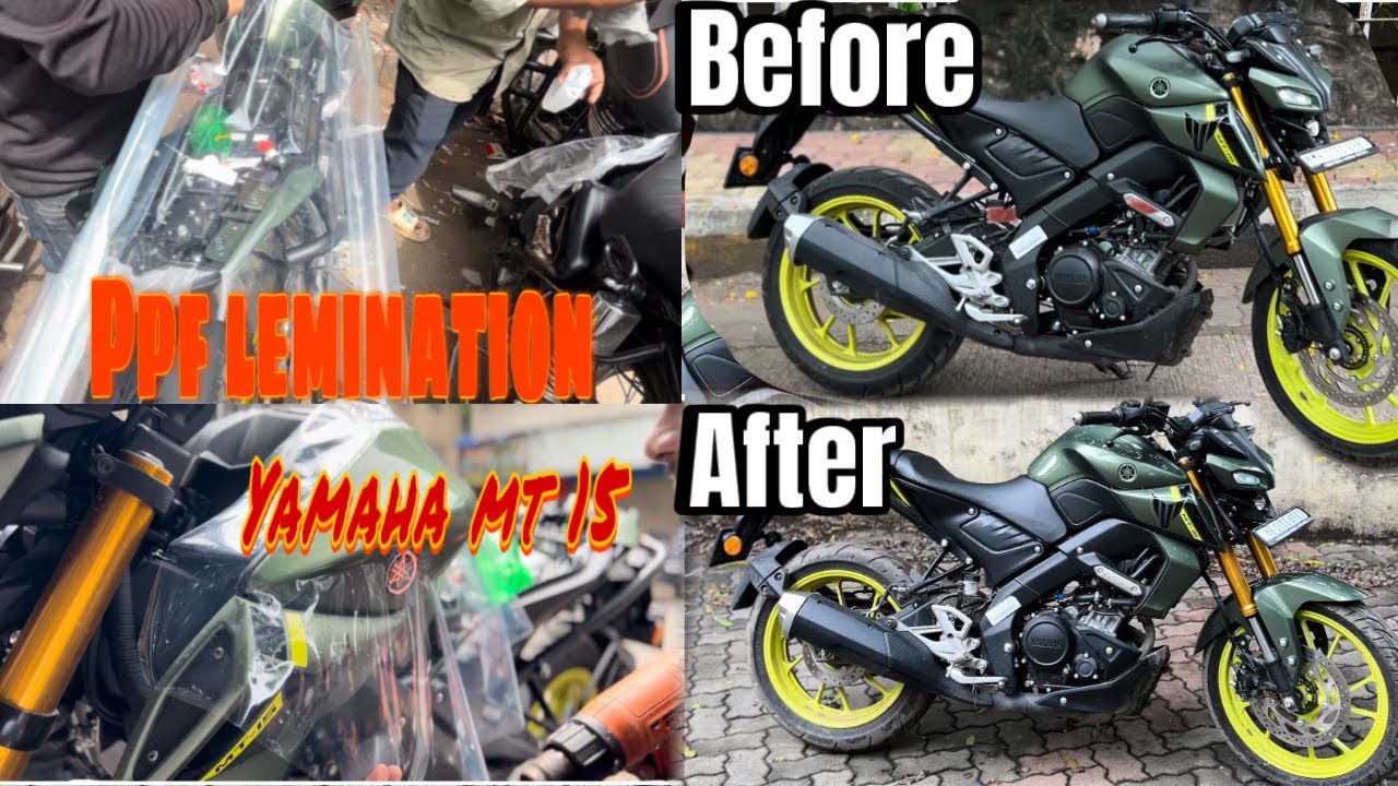 YAMAHA MT 15 PPF LEMINATION ONLY ( RS 1700 ) #ppf #mt15 #wrap - YouTube