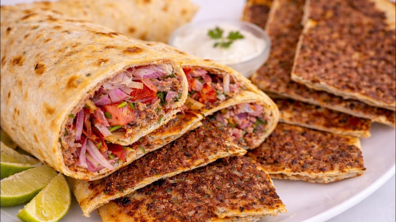 Arayes Recipe | Easy Grilled Lebanese Pita with Spiced Meat - YouTube