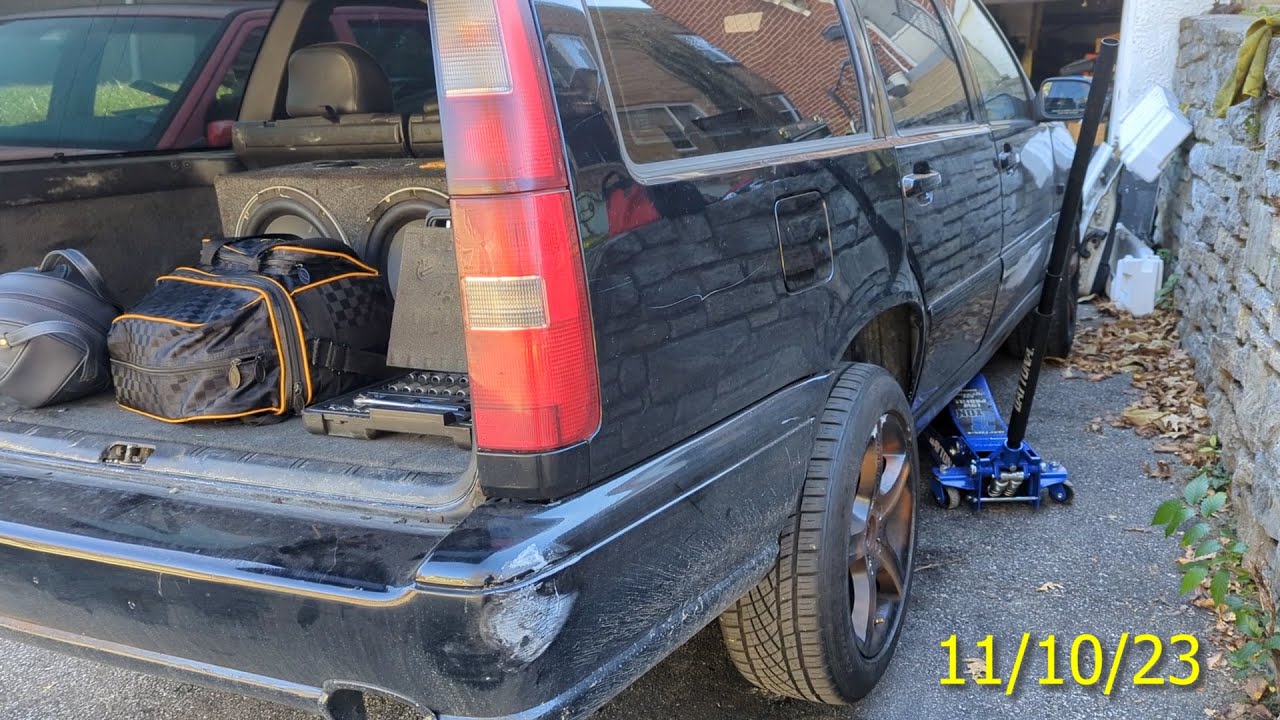 Worked on a '99 Volvo V70 R. Replaced a rear caliper, rear springs and ...