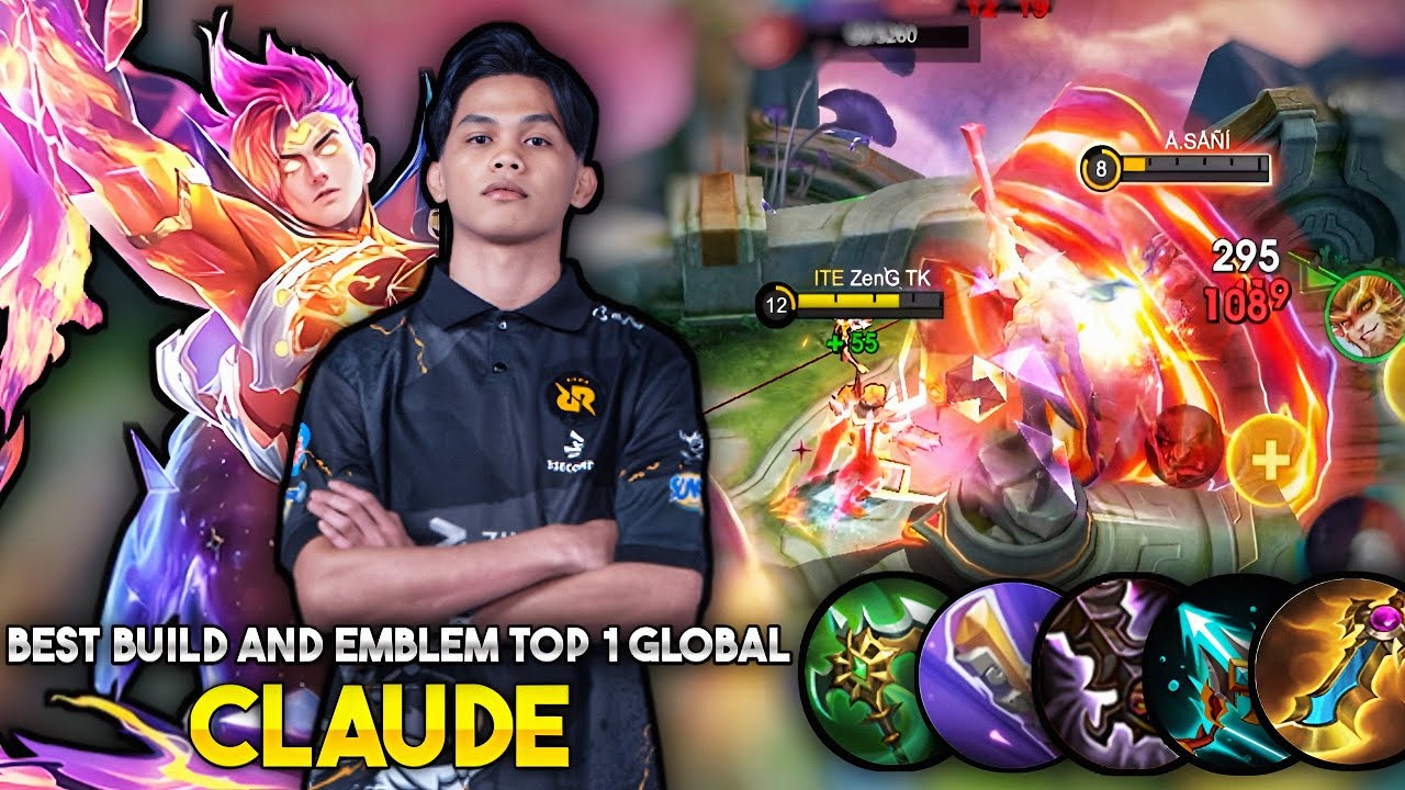 CLAUDE BEST BUILD AND EMBLEM 2025 | TOP 1 GLOBAL CALUDE BUILD | SKYLAR ...