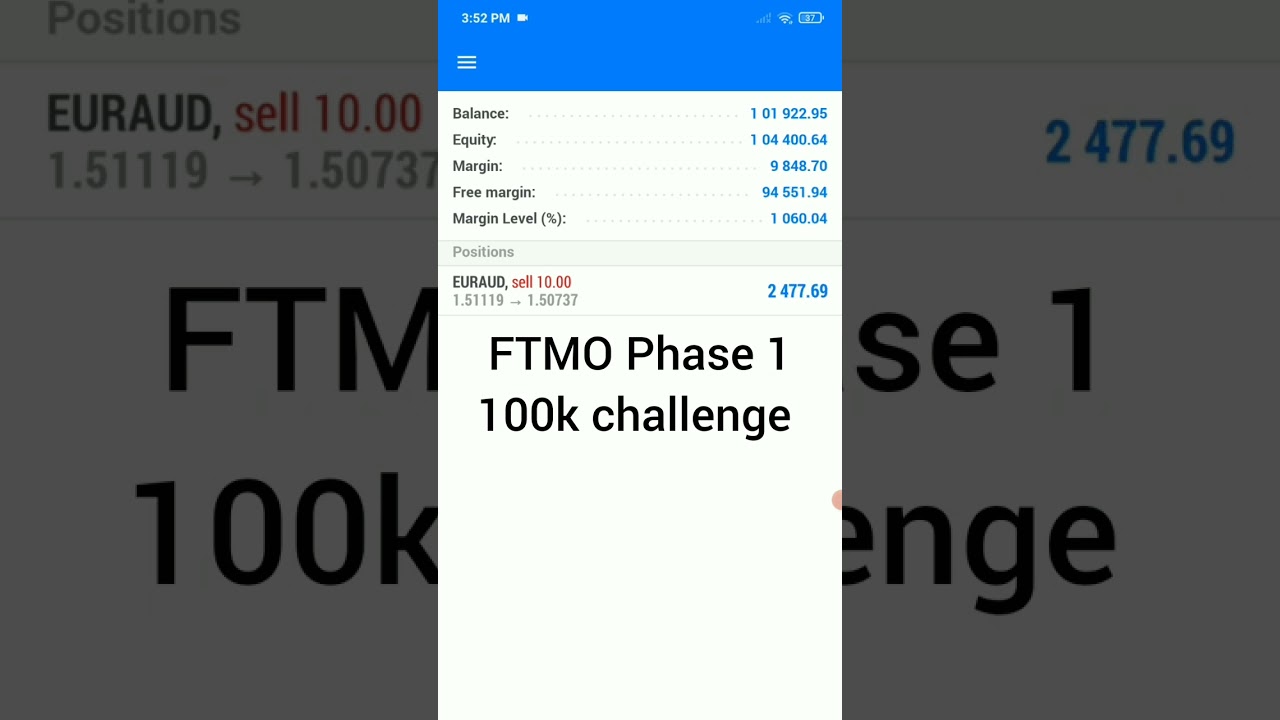 FTMO Phase 1 100k account - YouTube