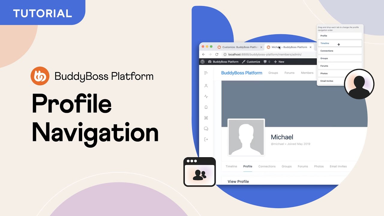 How to setup the navigation in the user's profile page within the ...