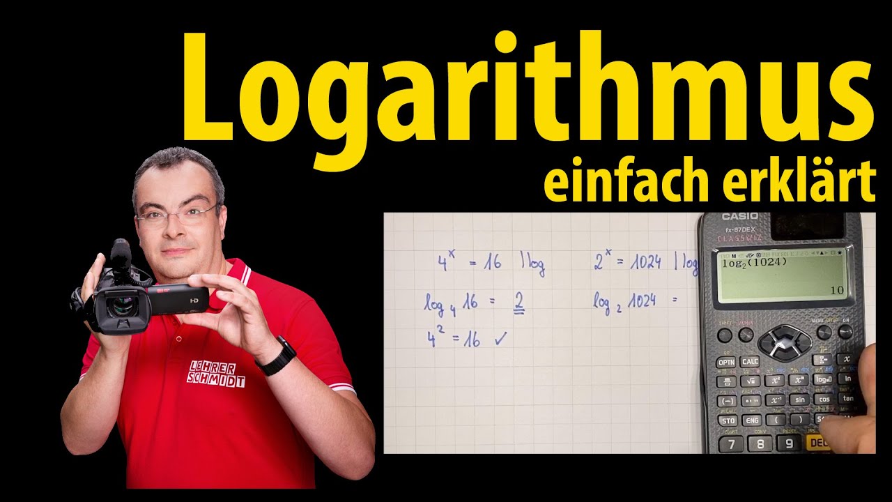 Logarithmus - einfach erklärt 10^x = 1000 | Lehrerschmidt - YouTube