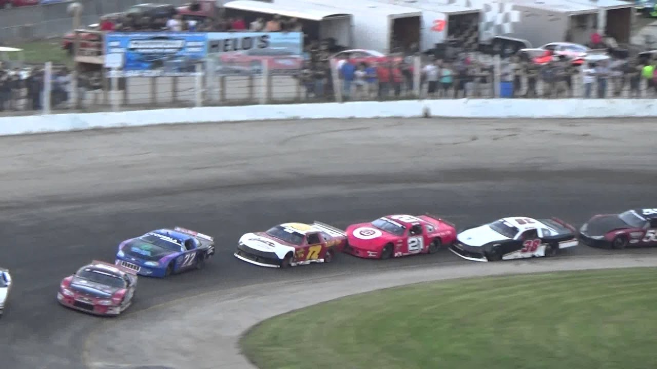 Slinger Speedway Late Model Feature Highlights July 5 2015 - YouTube