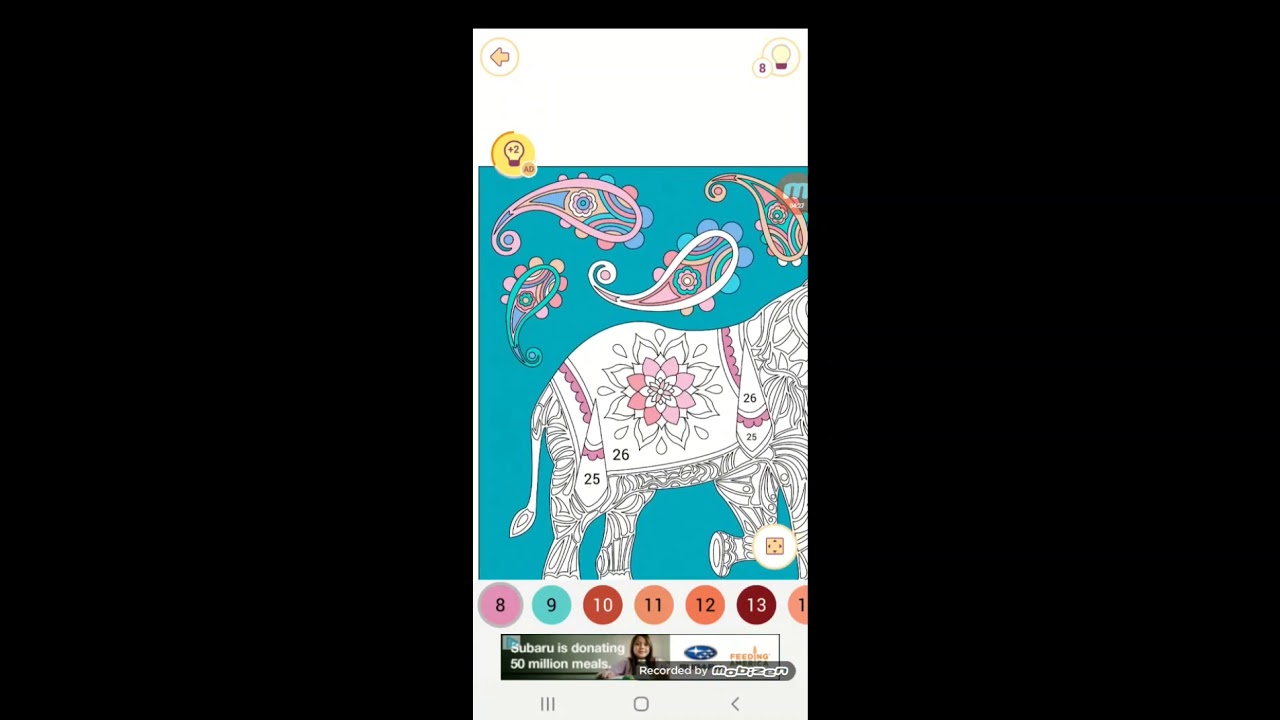 Color By Number - Peaceful Elephant - YouTube