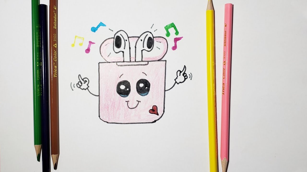 How To Draw Cute AirPod For kids - YouTube