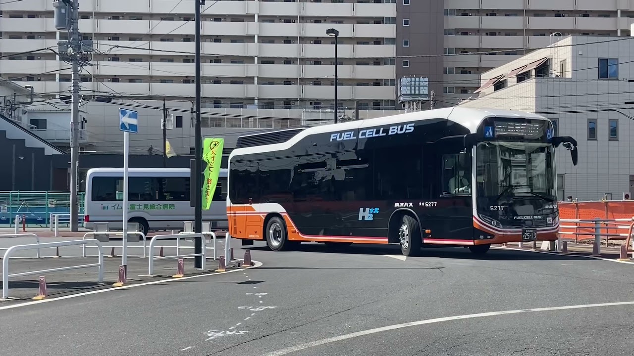 Spring 2021 TOYOTA FCEV bus Tobu Bus Saitama Japan 日本 関東 埼玉 鶴瀬駅〜ららぽーと ...