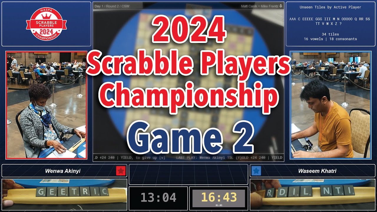 2024 Scrabble Players Championship - Game 2 - Wenwa Akinyi vs. Waseem ...