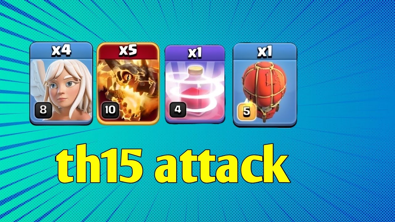 TH15 QUEEN CHARGE RECALL SUPER DRAGON ATTACK STRATEGY! BEST TH15 ATTACK ...
