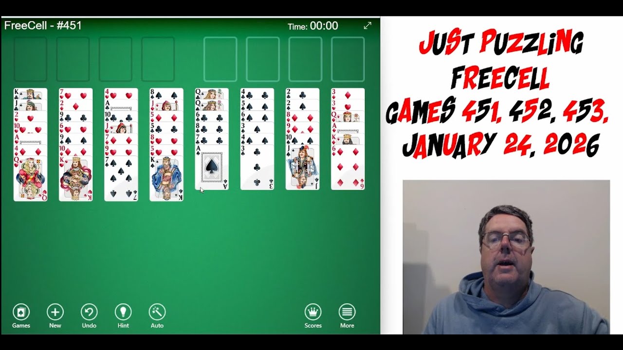 Learning Freecell By Doing and Explaining Games 451, 452 and 453 - YouTube