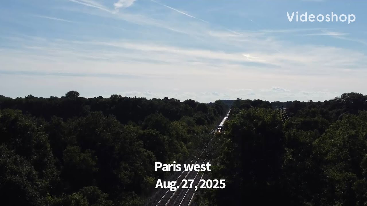Paris West. CN railway 3935 is power on small freight train. 435? Plus ...