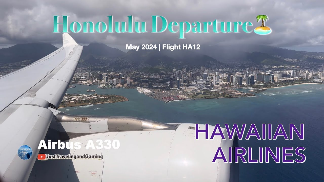 [4K] Aloha! Hawaiian Airlines A330 Takeoff from Honolulu! 🏝️| Nice ...