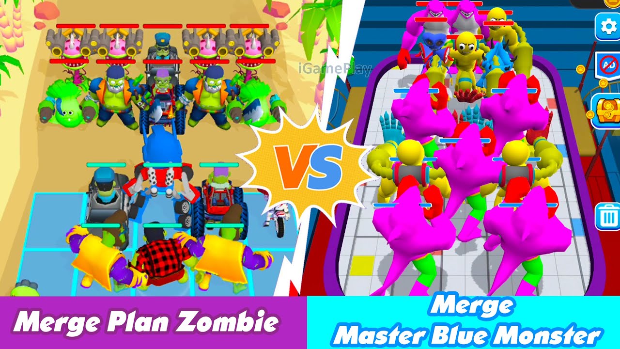 Merge Master Blue Monster vs Merge Zombies Android Gameplay - YouTube