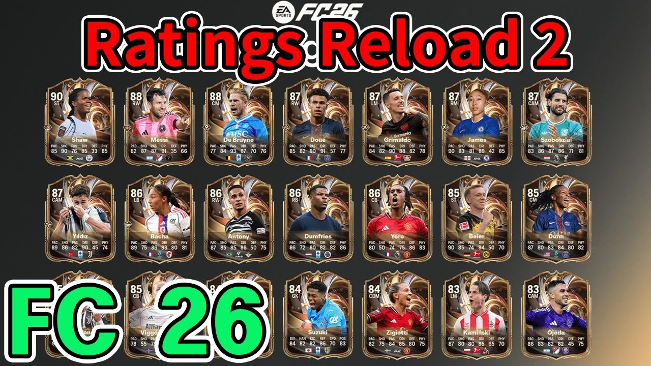 FC26 - 등급 재조정 팀2 출시~! Ratings Reload TEAM 2 - YouTube
